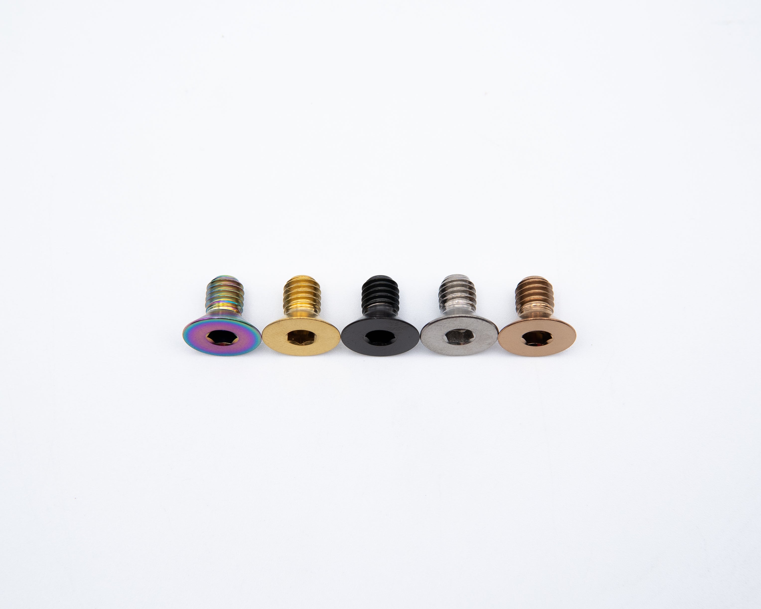 Titanium Mountain Bike Bolt - M6 x 10mm Countersunk Head - Rainbow Oil ...